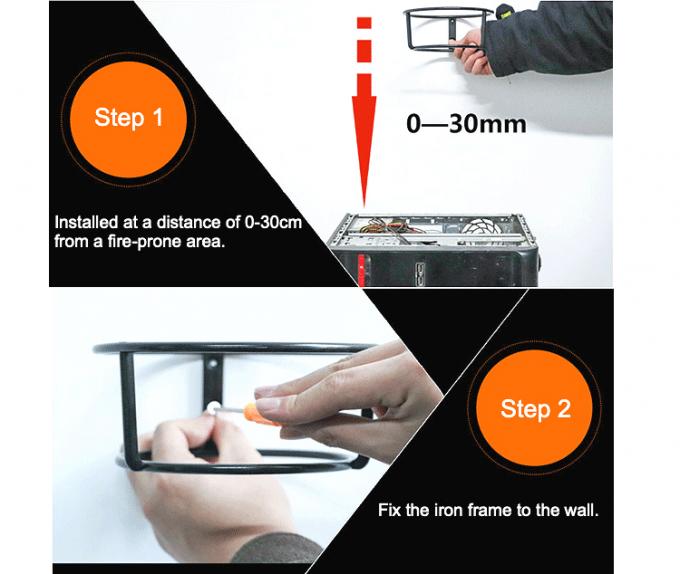 CE Automatic Wall Bracket 1.3kg ABC Dry Powder Domestic Fire ...