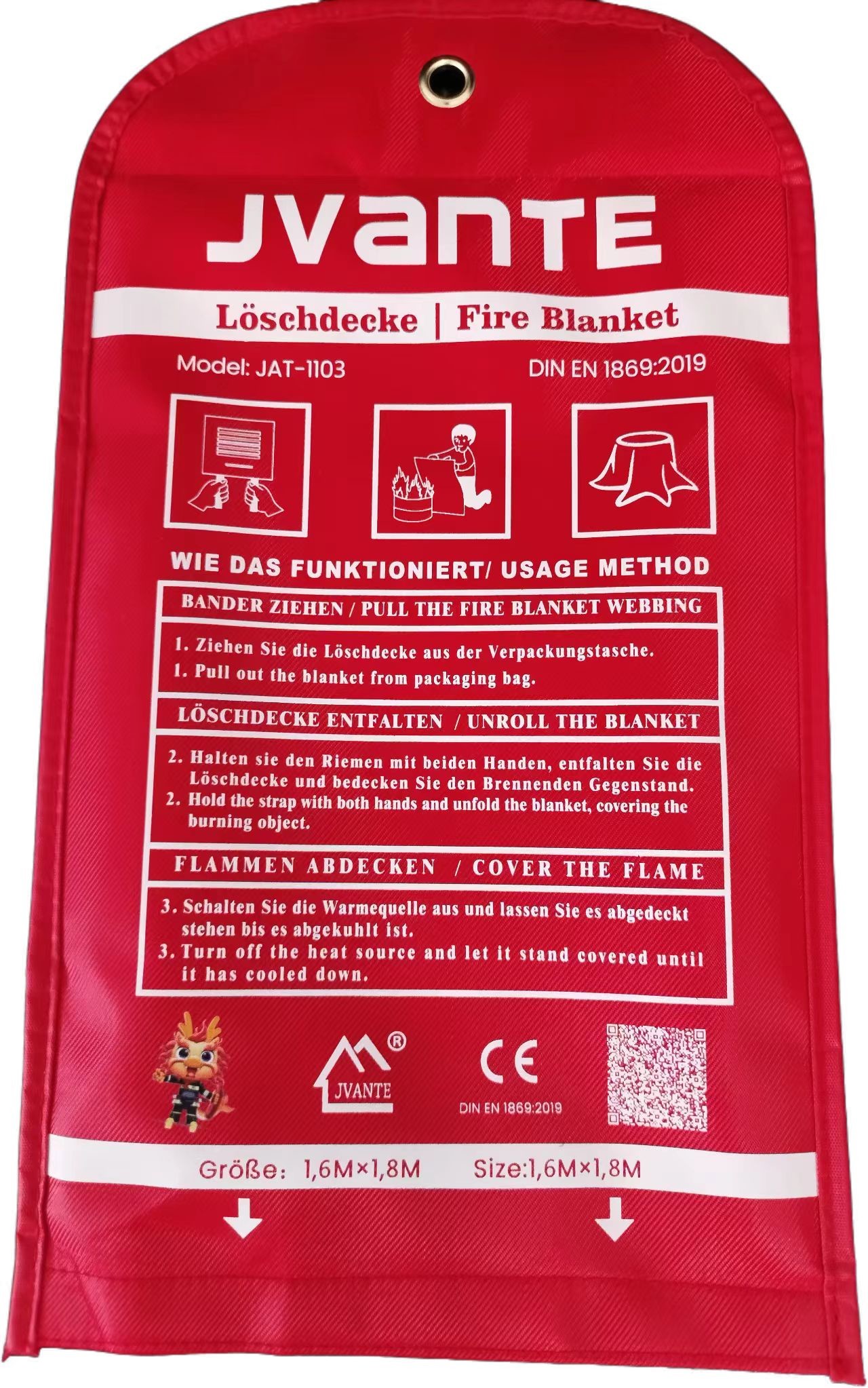 Fire Rescue Fire Extinguisher Blanket 100% Glass Fiber Fire Retardant ...