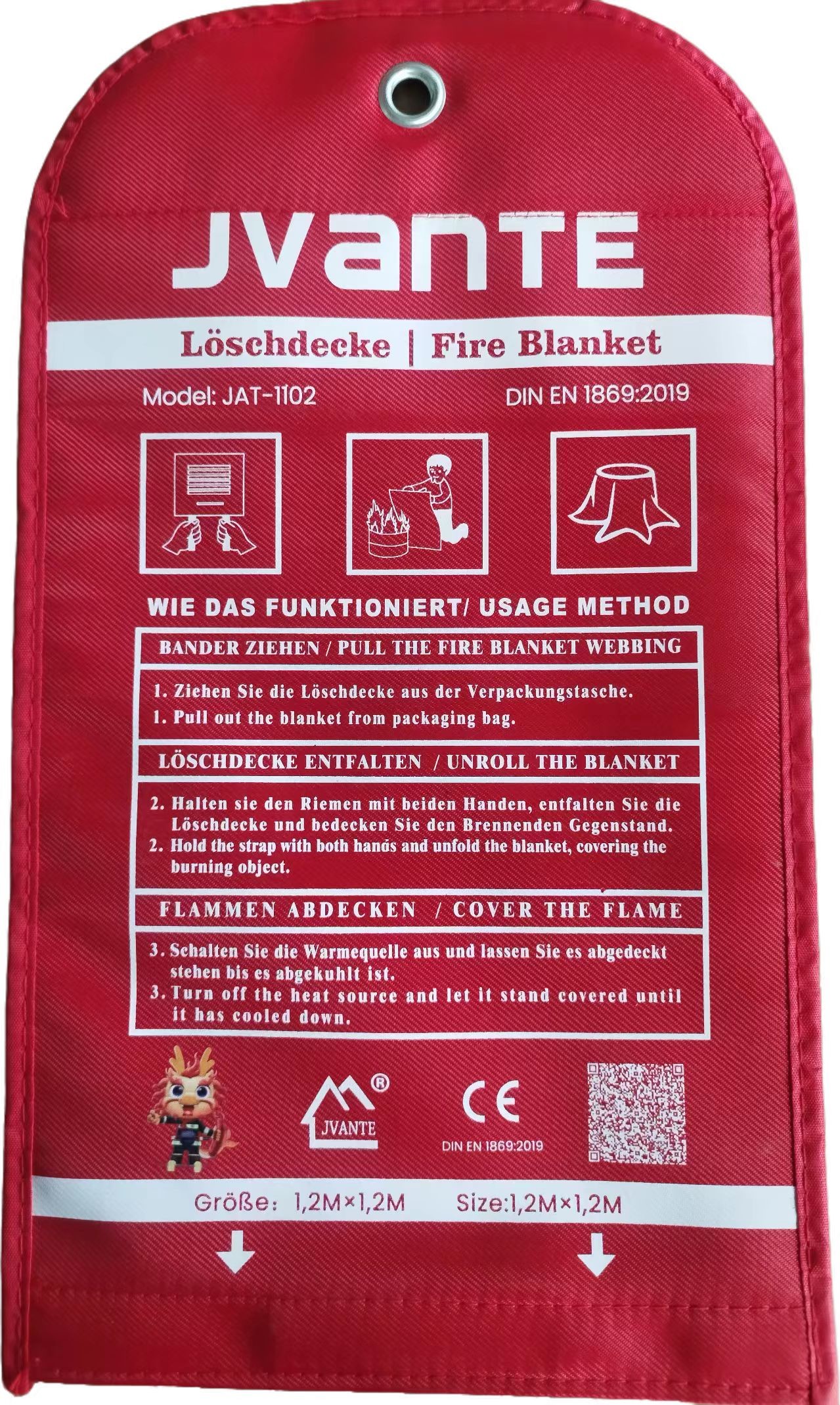 100% Fiberglass Fabric Fire Extinguisher Blanket 1.5m*1.5m